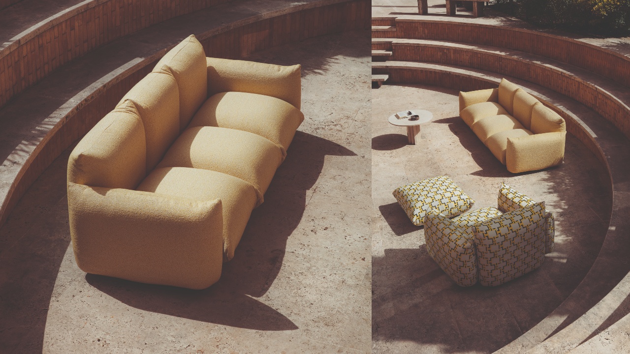 Italian Furniture Brand arflex Brings The Iconic Morenco Sofa To a Bold ...